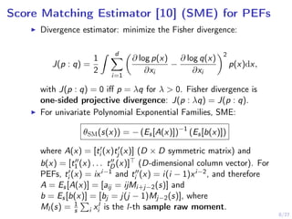Patch Matching with Polynomial Exponential Families and Projective ...