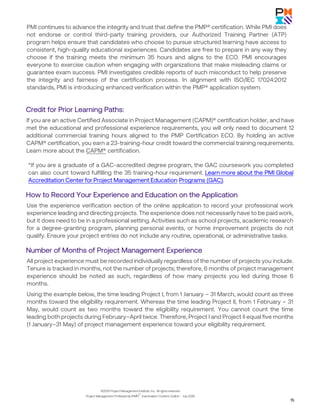 PMP Examination Content Outline | PDF