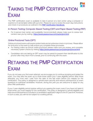 PMP Examination Content Outline | PDF
