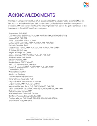 PMP Examination Content Outline | PDF