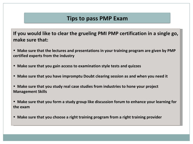 PMP Exam Notes | PPT