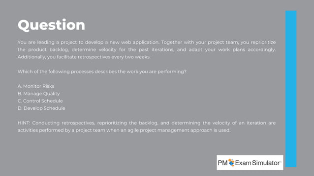 Free PMP Exam Sample Question | PPT