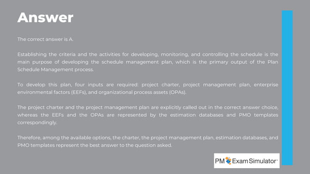 Free PMP Exam Sample Question | PPT