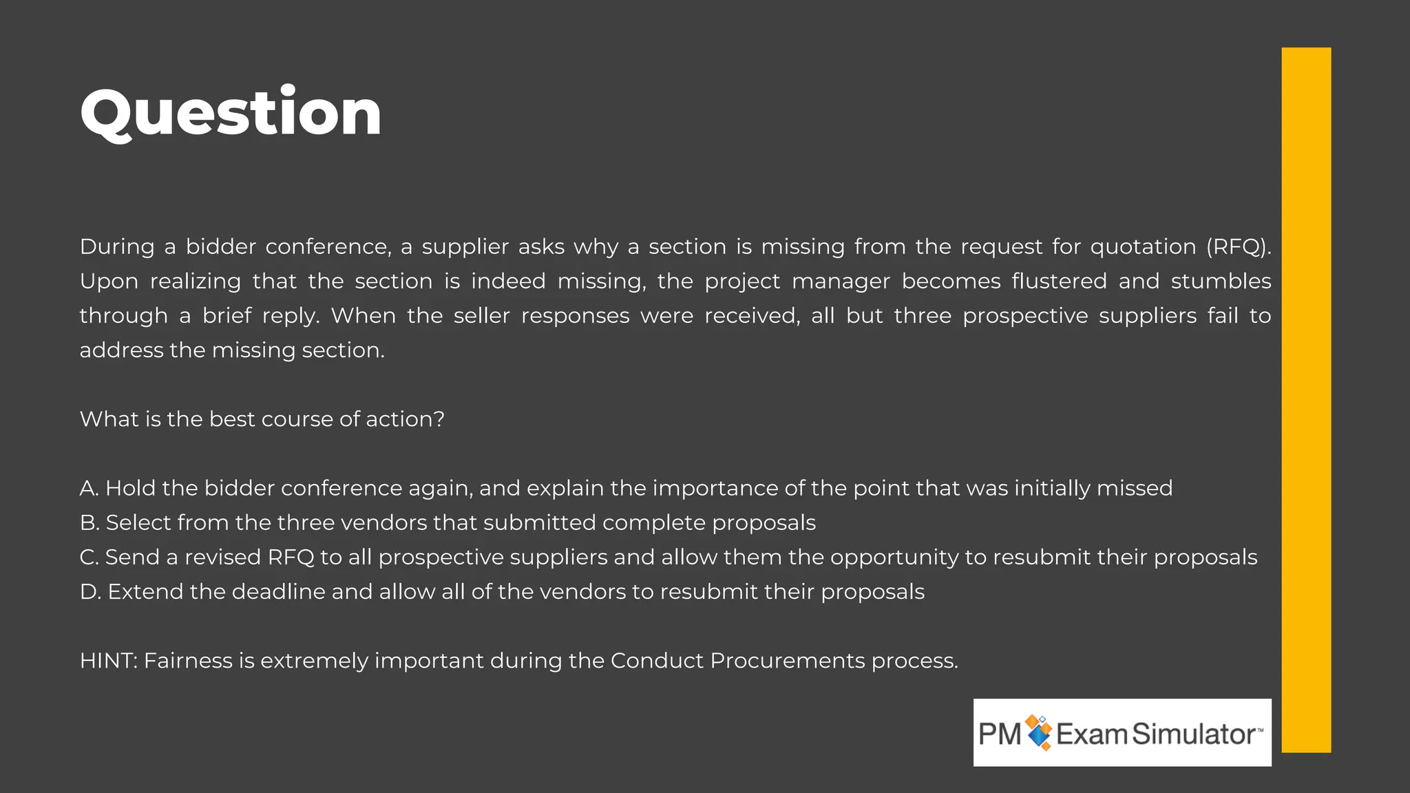 Free PMP Exam Sample Question of the Week | PPT