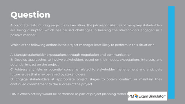 Free PMP Exam Sample Question of the Week | PDF