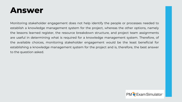 PMP Exam Sample Question and Answer | PPT