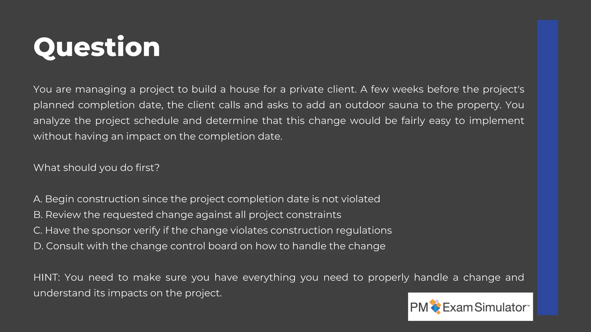 Free PMP Exam Sample Question of the Week | PDF | Business and Finance