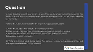 PMP Exam Q & A Nov | PDF