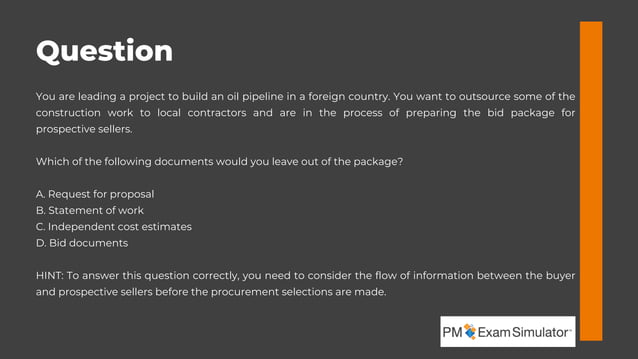 Free PMP Exam Sample Question of the Week | PPT