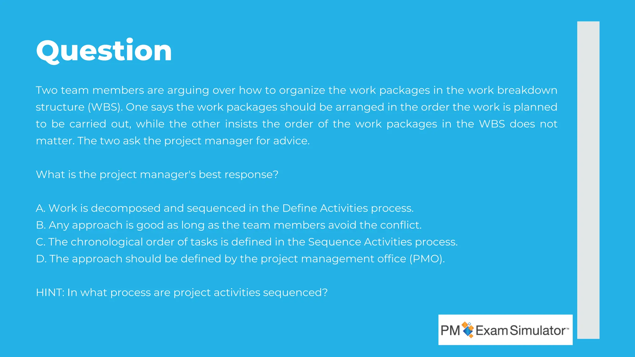 Free PMP Exam Sample Question | PPT