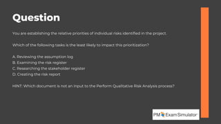 Free PMP Exam Sample Question | PDF | Education