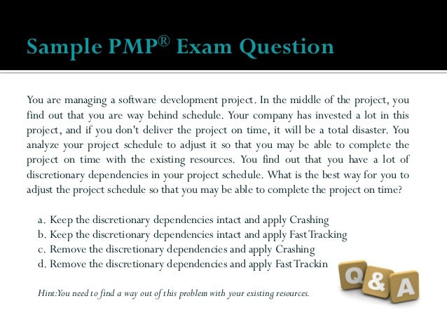 PMP Exam Sample Questions