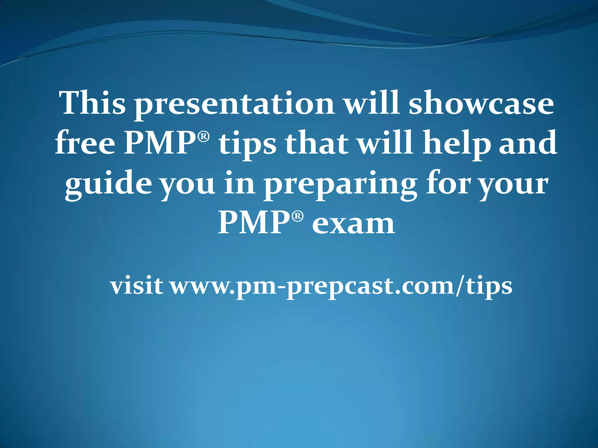 PMP Exam Tips | PPT