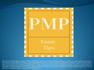 PMP Exam Tips | PPT