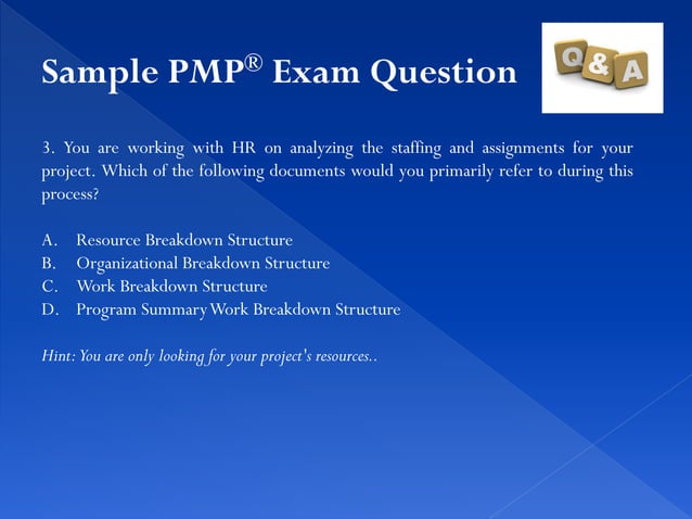Pmp Five Sample Questions | PPT