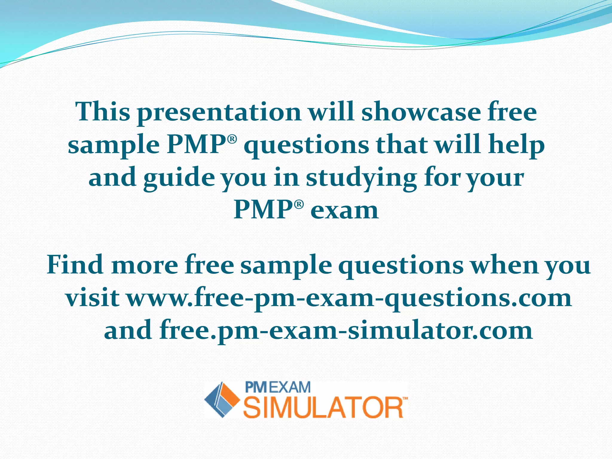 PMP® Sample Questions | PDF