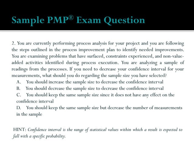 PMP® Sample Questions 3 | PPT