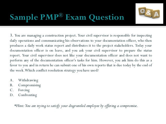 PMP Exam Sample Questions 4