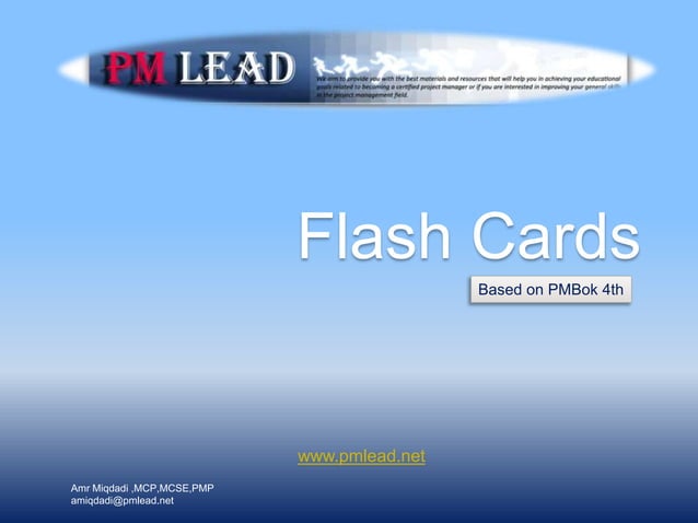 Pmp flash cards | PPT