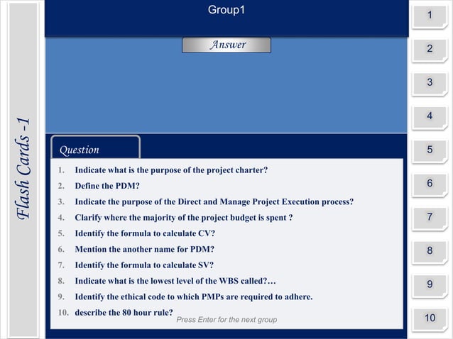 Pmp flash cards | PPT