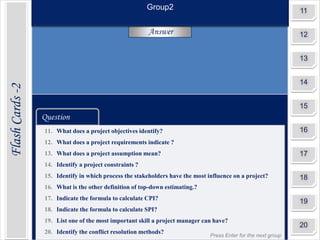 Pmp flash cards | PPT