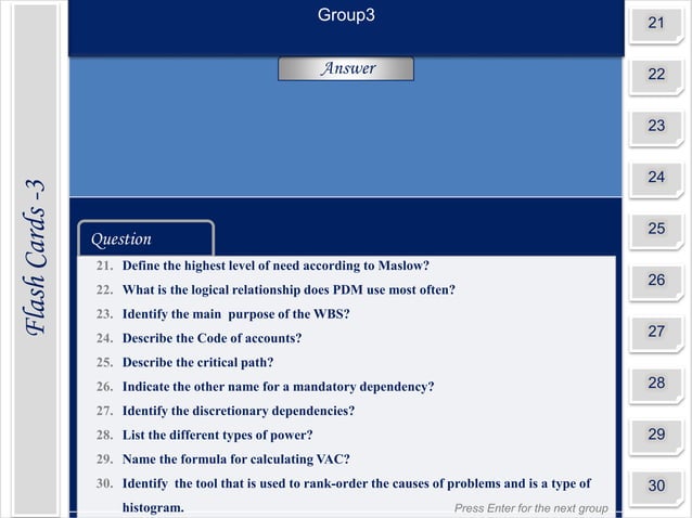 Pmp flash cards | PPT