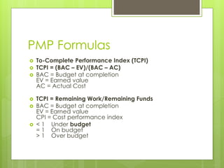 Pmp formulas | PPT