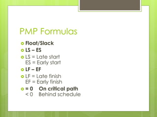 Pmp formulas | PPT