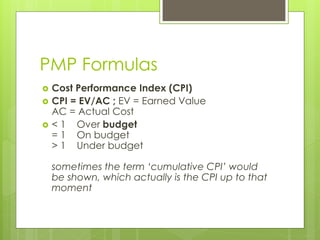 Pmp formulas | PPT