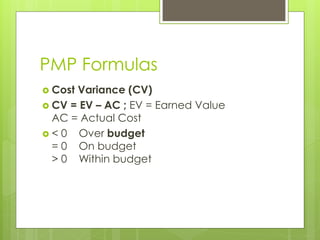Pmp formulas | PPT