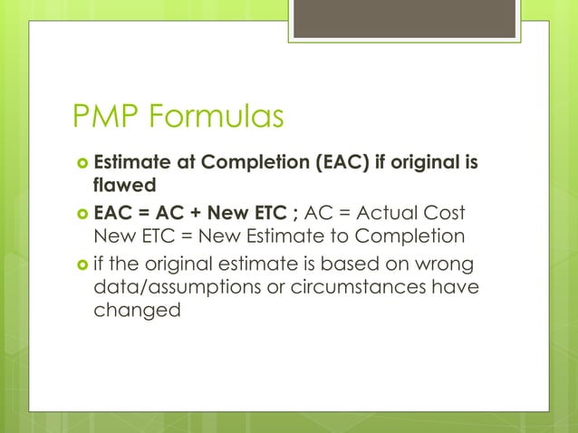 Pmp formulas | PPT