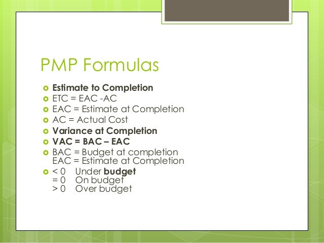 Pmp formulas