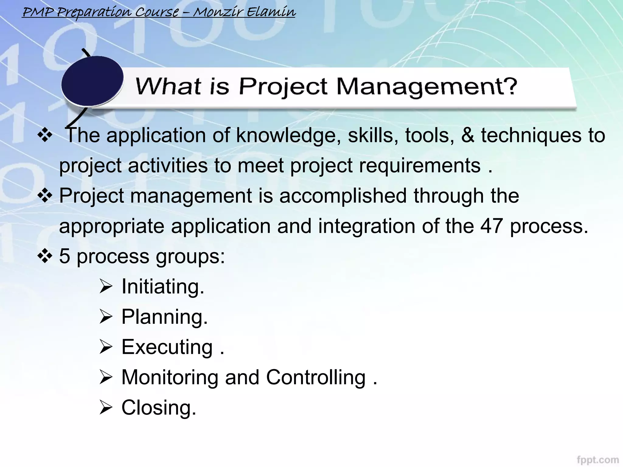 PMP Training, Chapter 1-2-3- framework | PDF | Business | Business and Finance