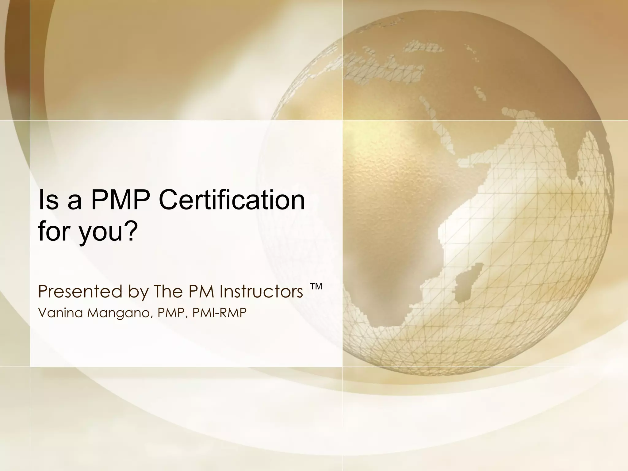PMP Informational Presentation | PPT