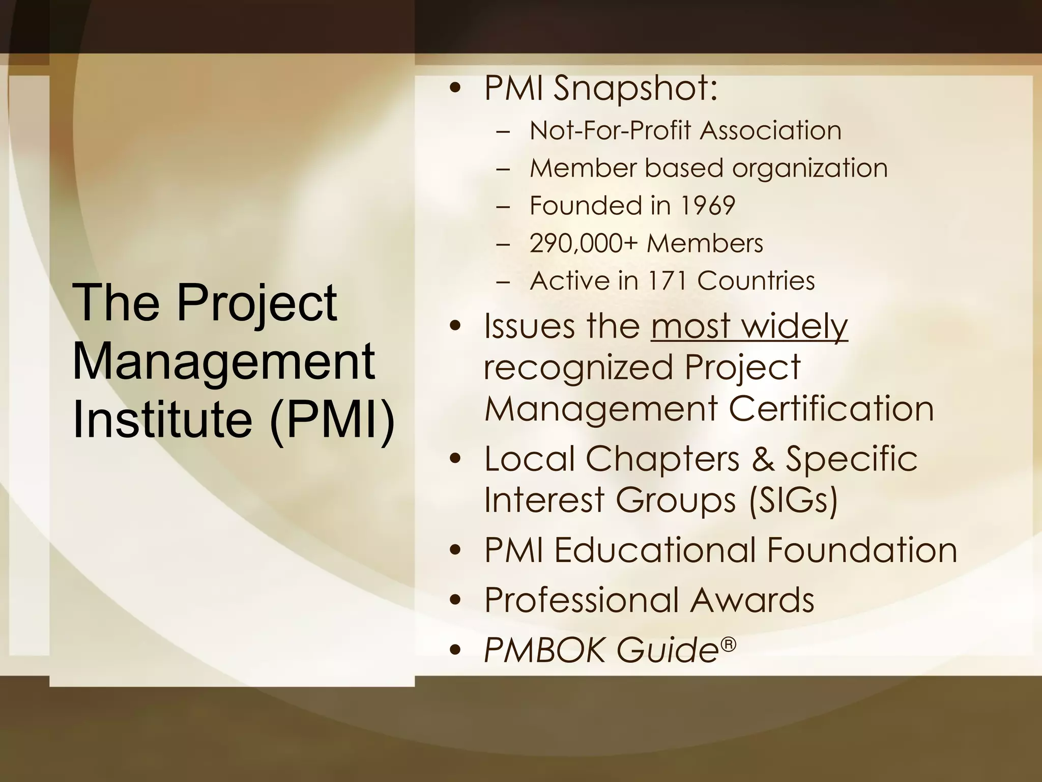 PMP Informational Presentation | PPT