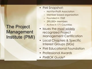 PMP Informational Presentation | PPT