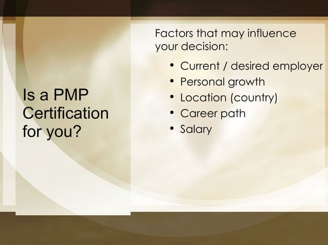 PMP Informational Presentation | PPT