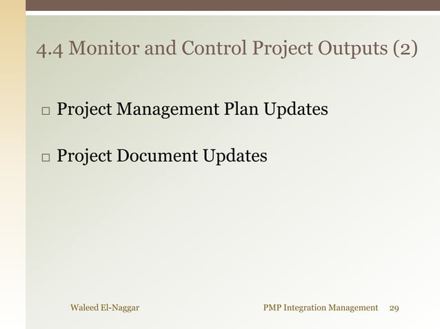 Pmp integration management | PPT