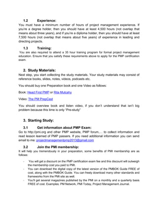 PMP Study Guides | PDF