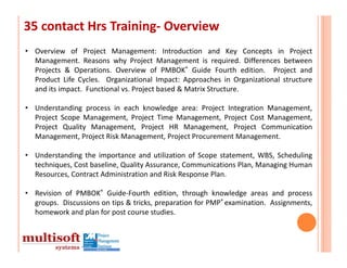 PMP@Multisoft Presentation | PPT