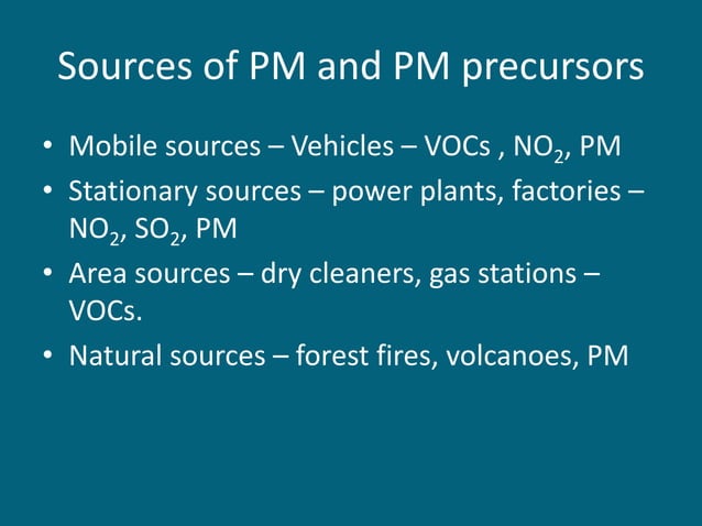 Particulate matter pollution | PPTX | Indoor Environmental Quality ...