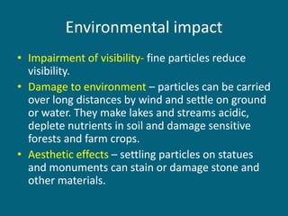 Particle Pollution Effects