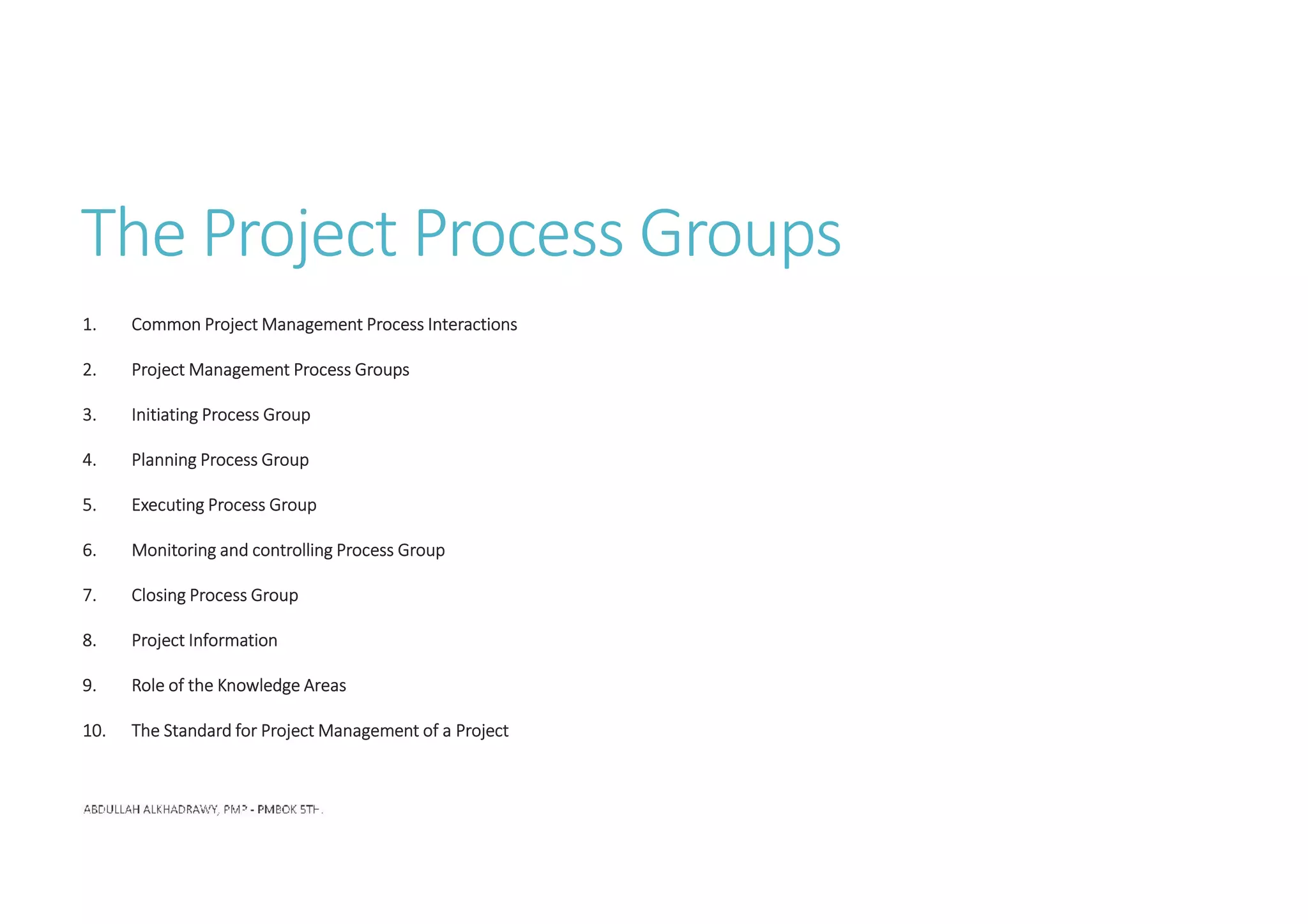 PMP PMBOK5 project management processes | PDF