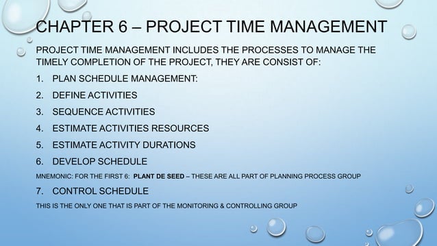 PMBOK 5th Edition - Chapter 6 PROJECT TIME MANAGEMENT Summary | PPTX ...
