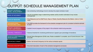 PMBOK 5th Edition - Chapter 6 PROJECT TIME MANAGEMENT Summary | PPTX