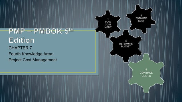 Pmp – pmbok 5th edition chapter7 project cost management | PPT