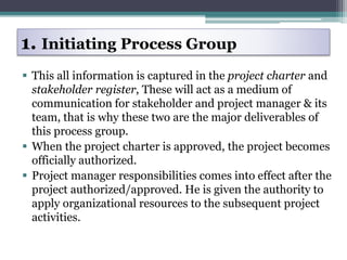 Project management processes Groups | PPTX