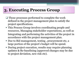 Project management processes Groups | PPTX