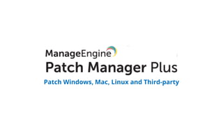 ManageEngine's Patch Manager Plus | PDF
