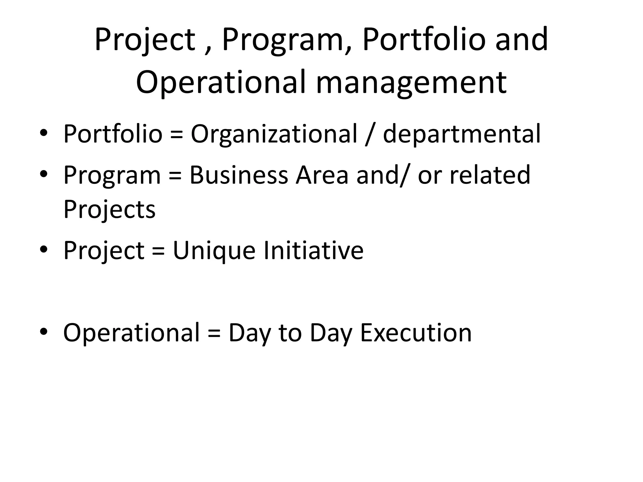 Project / Program / Portfolio Management and Processes Groups | PPTX